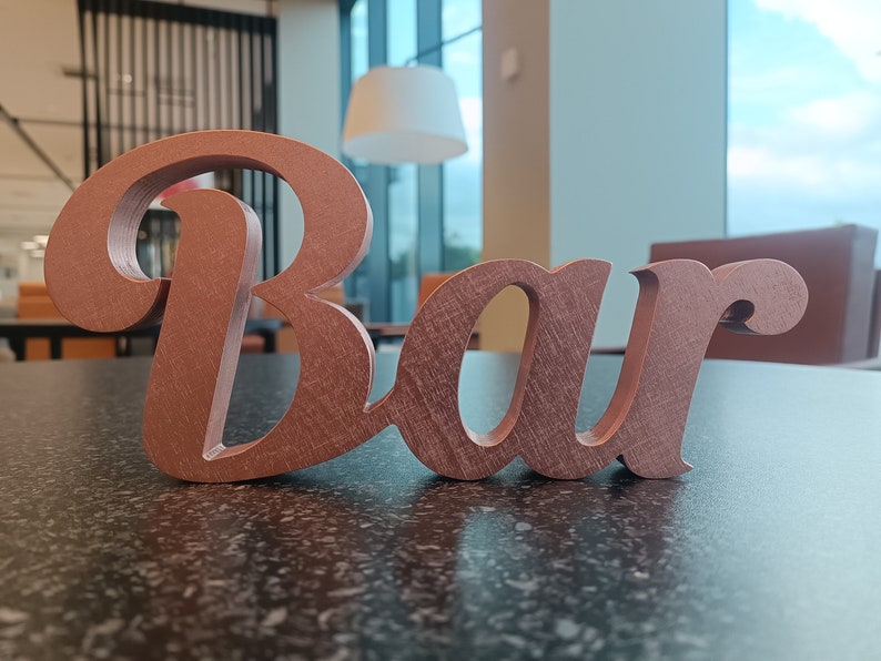 Wooden Letters, Wooden Bar Word, Custom Wood Sign, Wooden Bar Sign ...