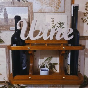 Wine Wooden Gift Sign, Wine Wooden Personalised Sign, Wall Sign WINE ...