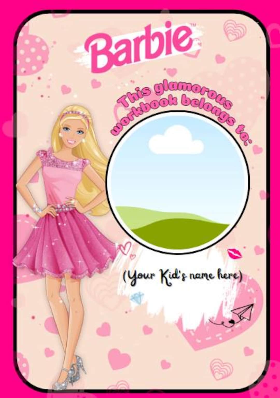 Barbie Themed Printable Workbook - Etsy