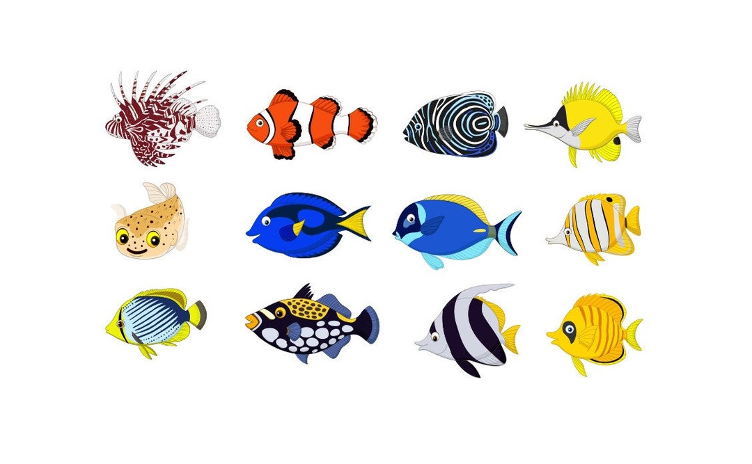 Fishing Bundle Svg, Fishing Svg, Fish Svg, Cartoon Fish Svg, Eps, Png ...