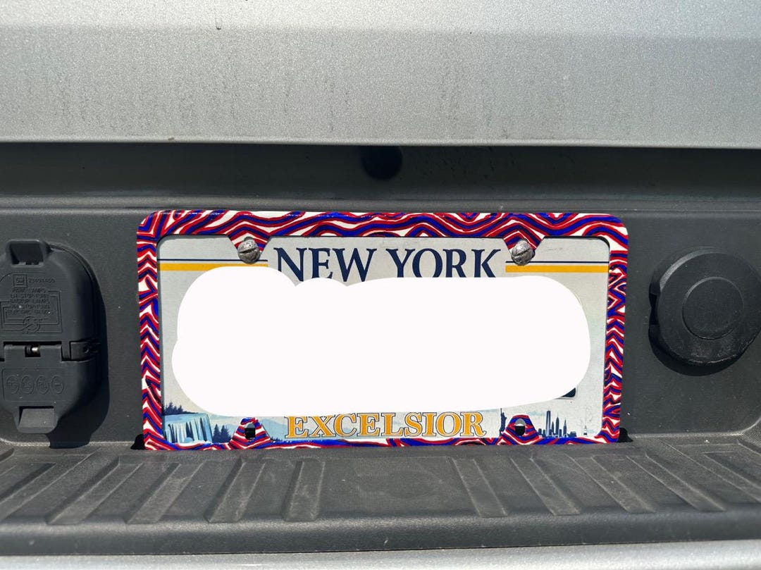Lets Go Buffalo Striped License Plate Cover (red,white,blue) - Etsy
