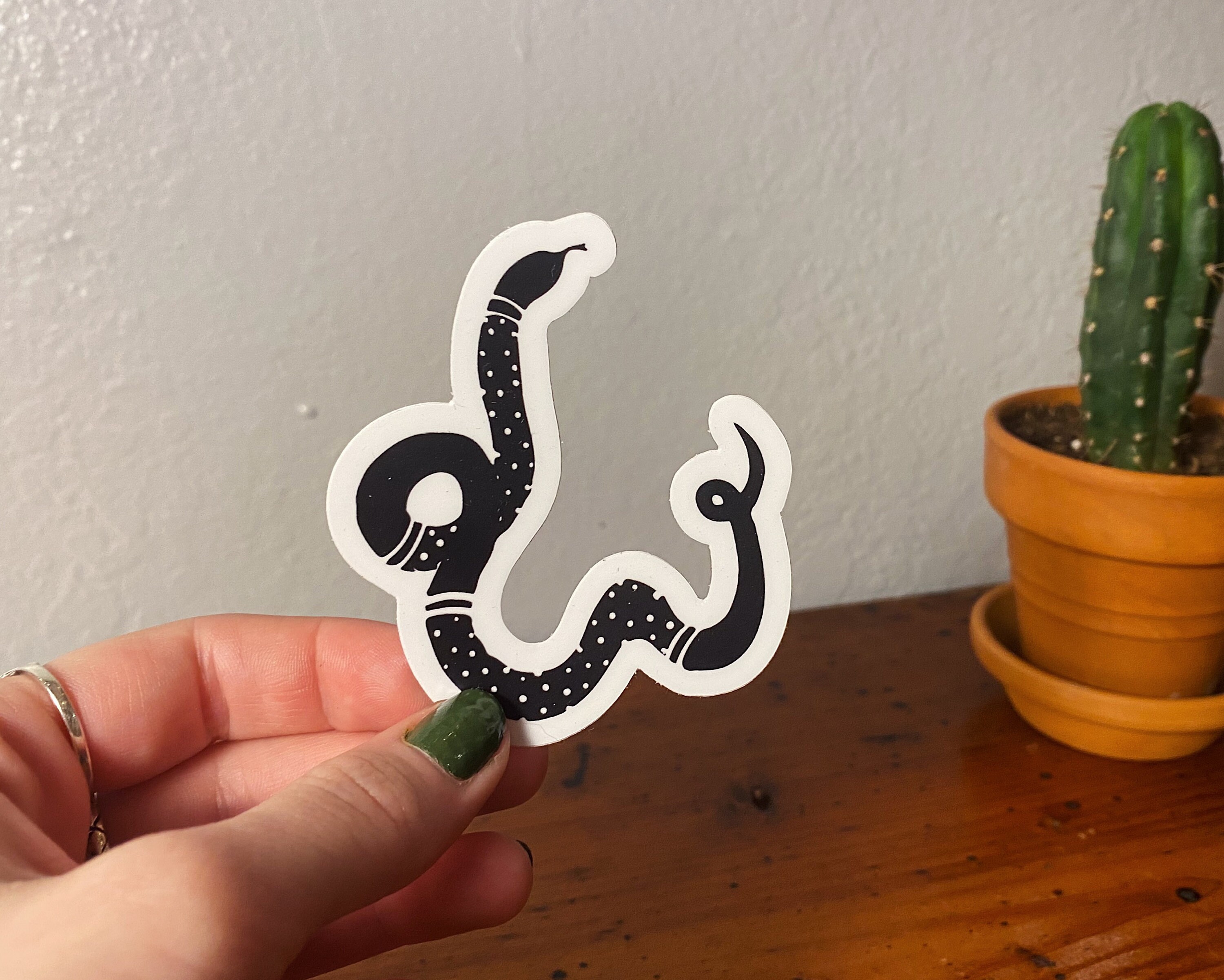 Spiral Serpent Sticker - Snake Die Cut Sticker, Perfect for Journals ...