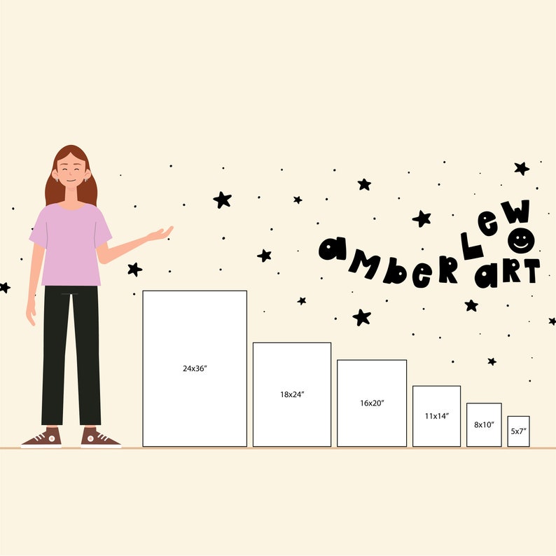Trying Learning Growing Print, Floral Artwork, Illustration Poster ...