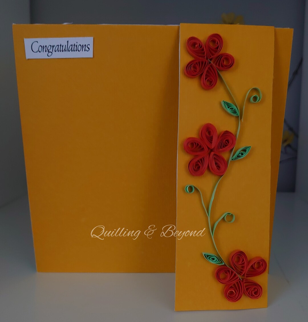 Quilled Congratulations Single Panel Card - Etsy