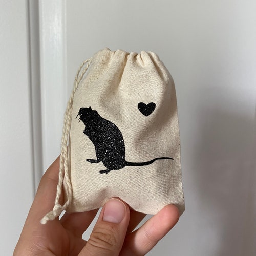 Rat Fabric Paisley Power Medium White Rat Print by | Etsy