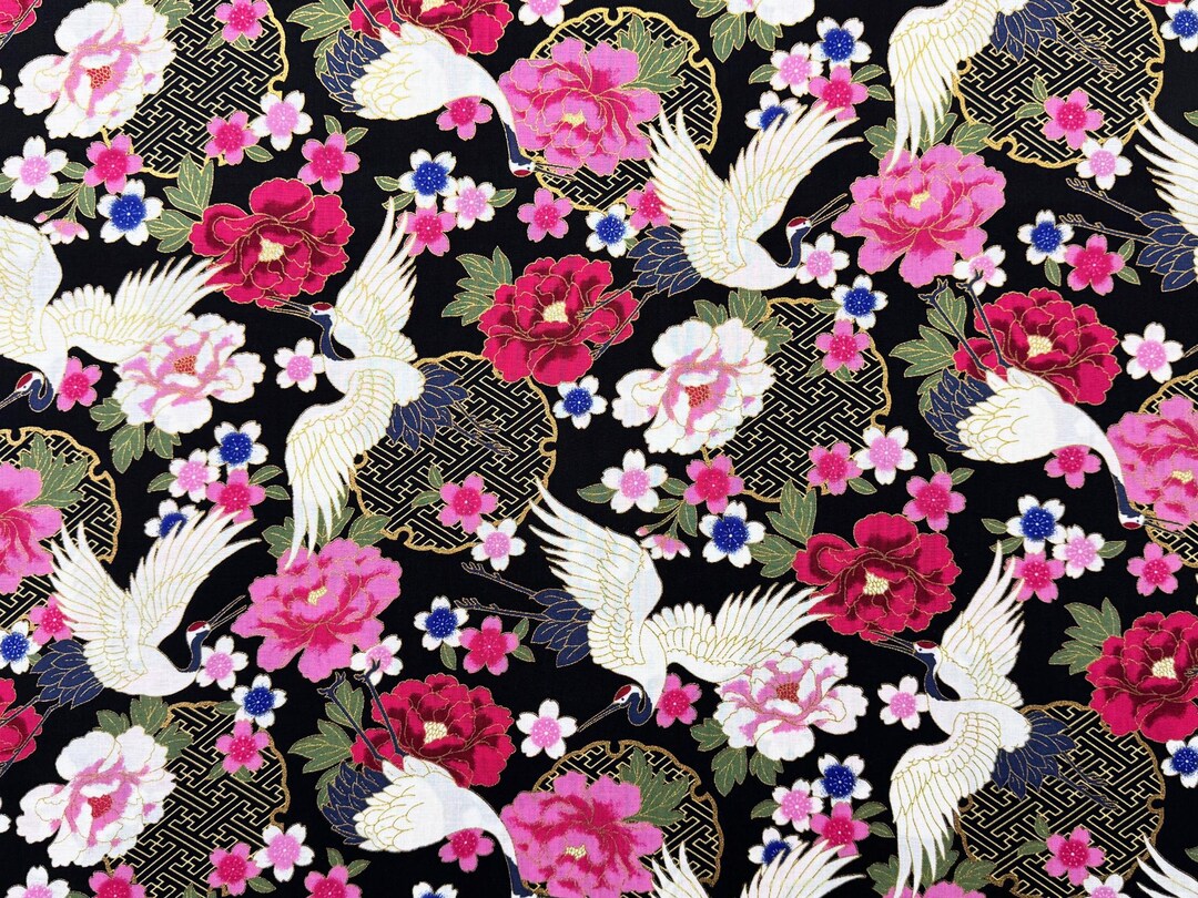 Cosmo Textiles 'saba' in Black. 100% Cotton Japanese Made Fabric - Etsy