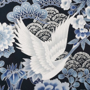 Cosmo Textile Company 'kio' in Blue and Silver 100% Cotton Japanese ...