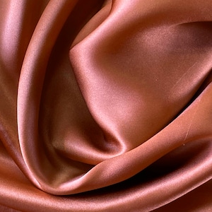 Silk Charmeuse 16 Momme in Copper 100% Chinese Mulberry Silk 6A Top ...
