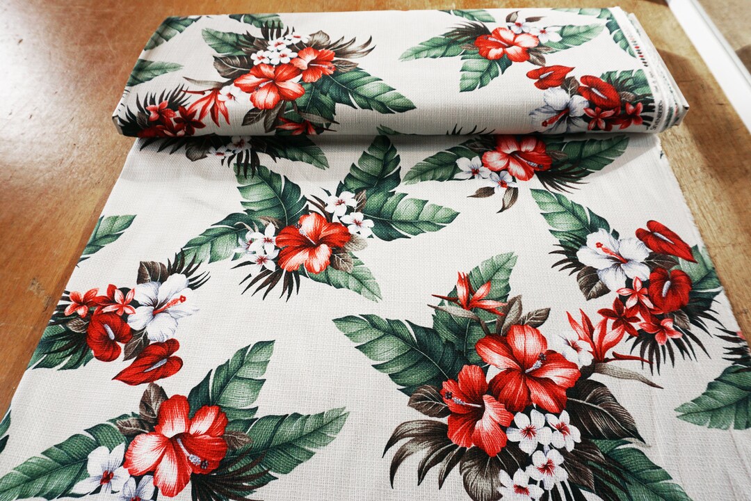 Cosmo Textile Company 90 and 10% Cotton Linen Mix Respectively.hawaiian ...