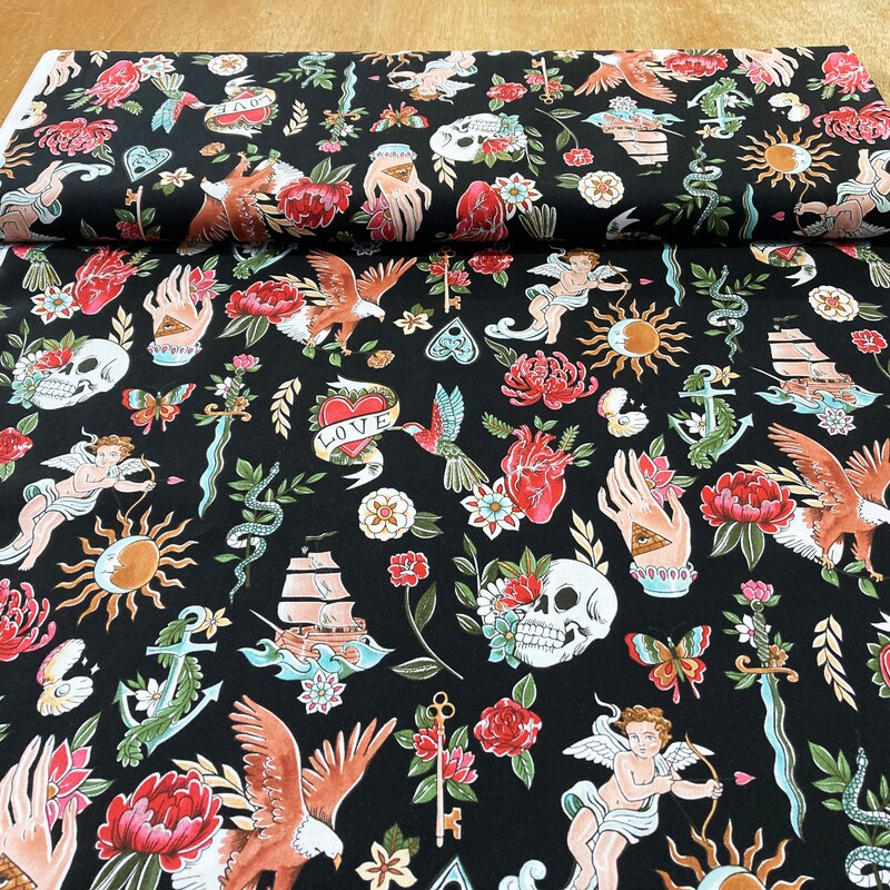 Tattoo Fabric - Etsy