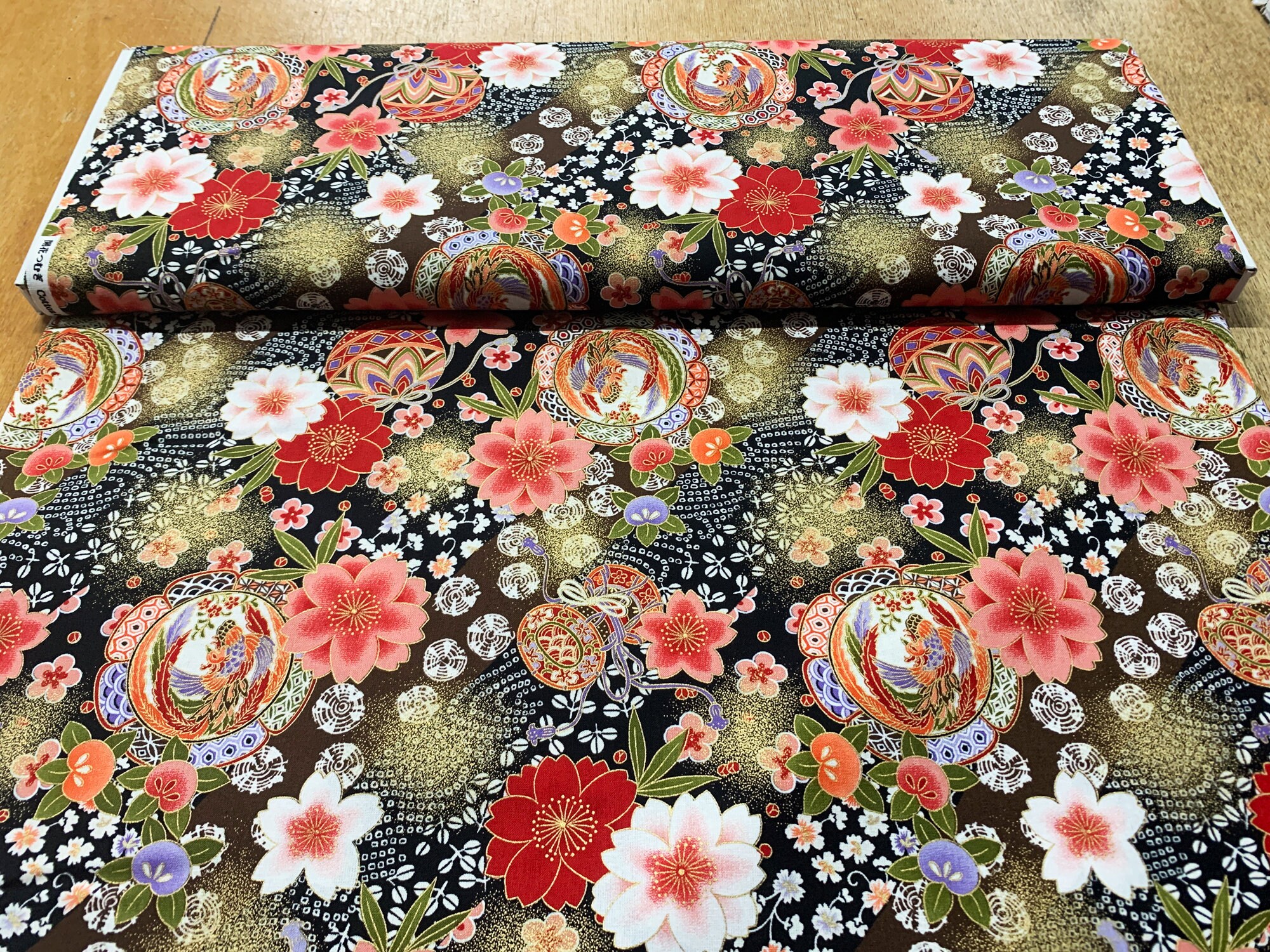 Lecien Fabrics Uraka in Black 100% Cotton - Etsy