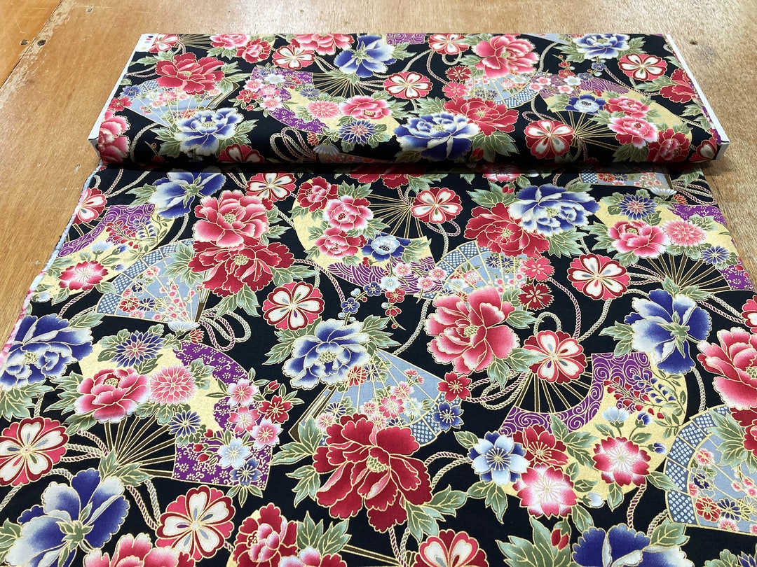 Cosmo Textiles 'funo' in Black. 100% Cotton Japanese Made Fabric - Etsy