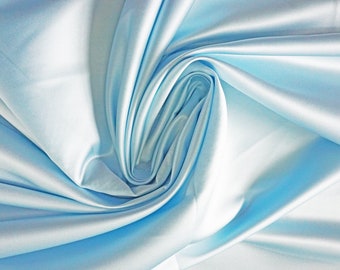 Dark Blue Crepe Back Satin Bridal Fabric for Wedding Dresses ...