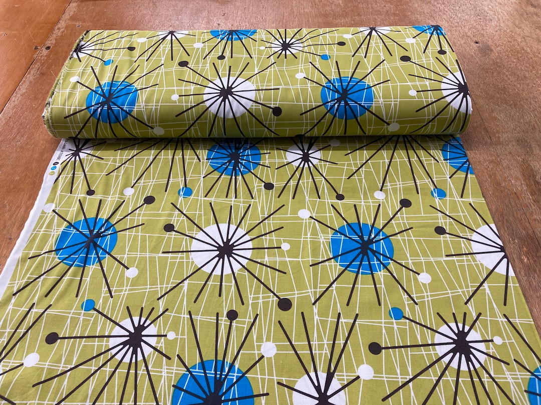 Michael Miller Atomic Green 100% Cotton - Etsy UK