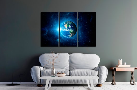 Planet Earth Wall Art Exta Large Wall Art Planet Wall | Etsy