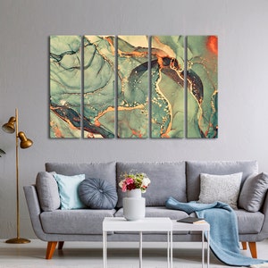 Large Abstract Canvas Marble Canvas Print Abstract Wall | Etsy