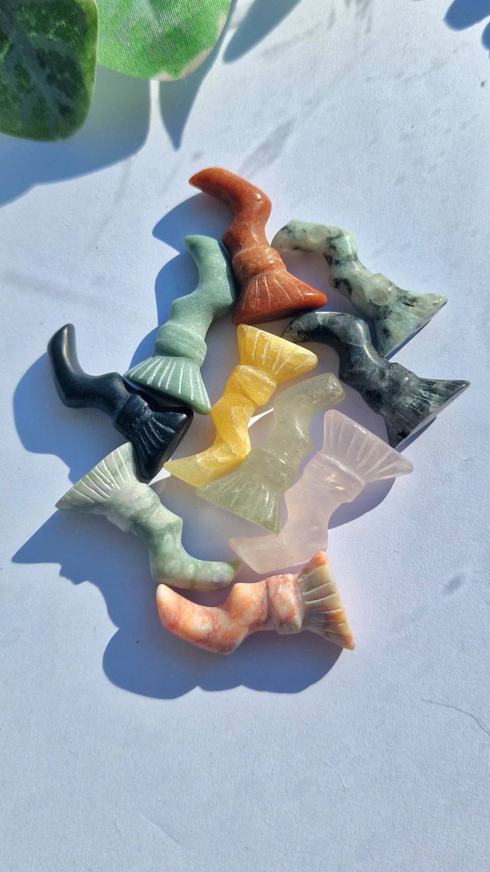 Mini Crystal Witches Broom Carving, Crystal Broom Carvings, Mini ...