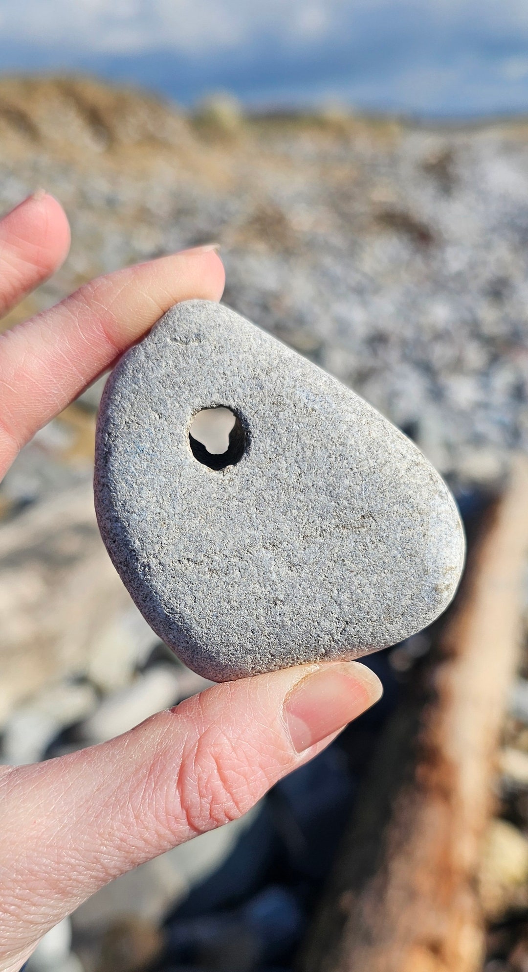 Hag Stone, Witches Palm Stone, Natural Welsh Fairy Stone, Protection ...