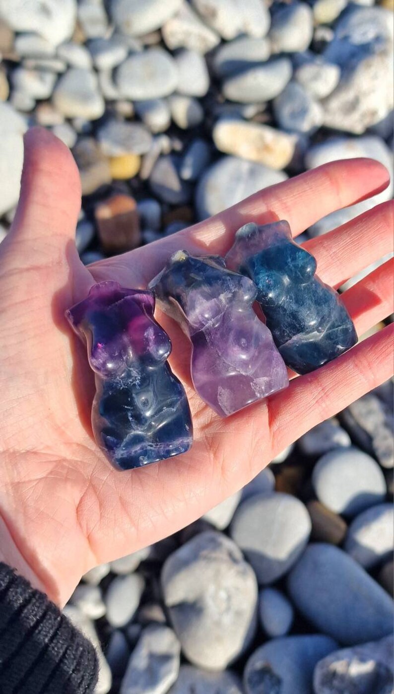 Fluorite Goddess Body Carving, Crystal Female Body Crystal Statue ...