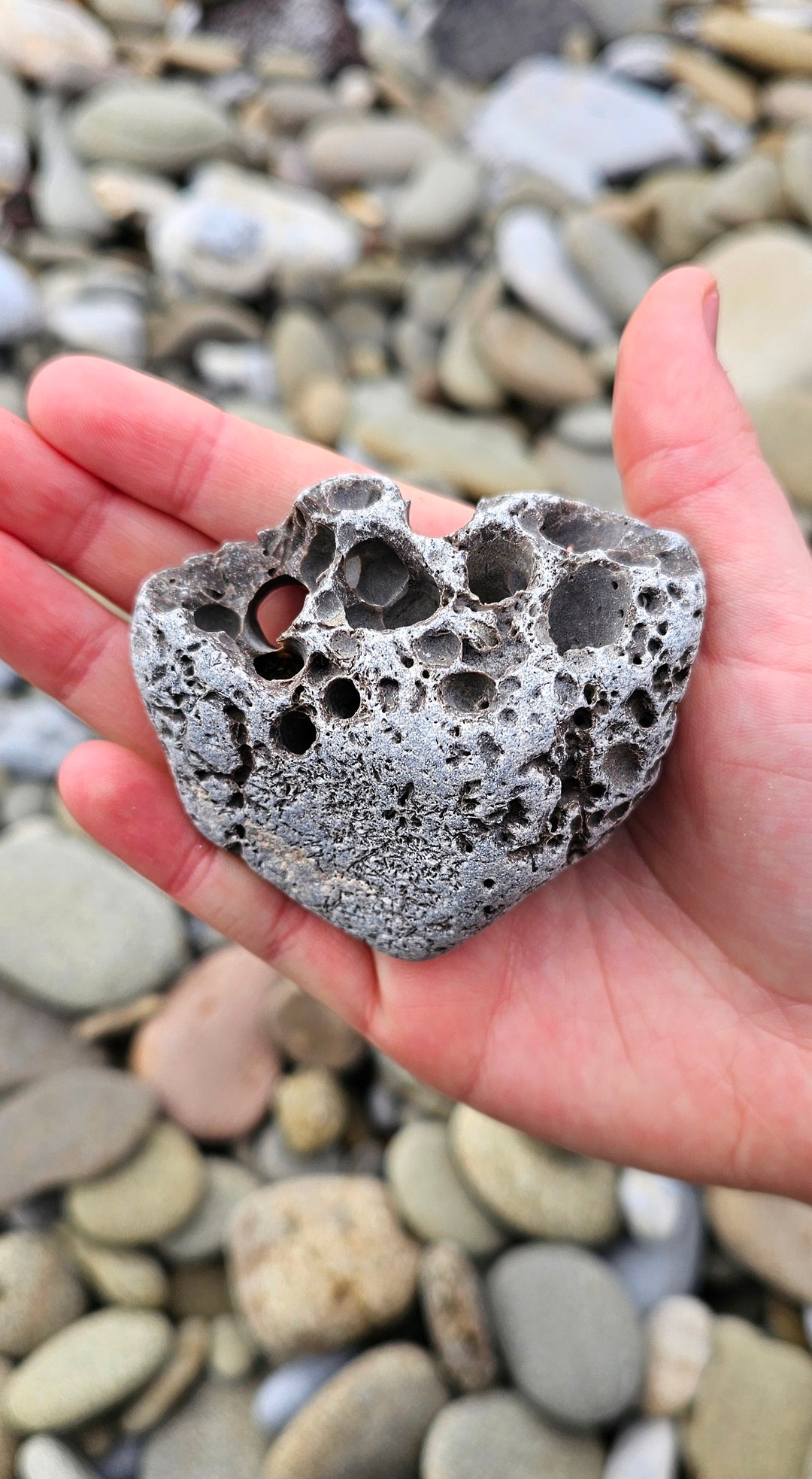 Hag Stone, Heart Shaped Witches Stone, Natural Welsh Fairy Stone ...