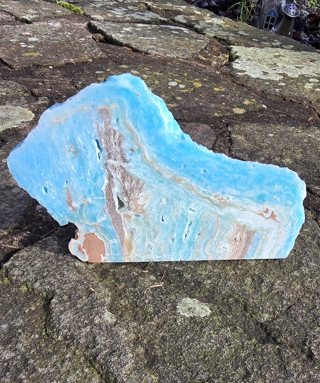 Hemimorphite Crystal Slice | Raw Blue Hemimorphite Slab | Healing ...