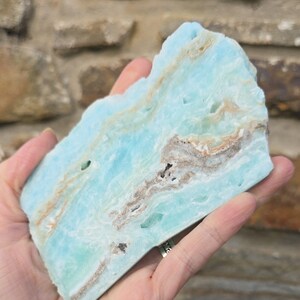 Rare Blue Hemimorphite Slice, Rare Crystal Slab, Hemimorphite Crystal ...