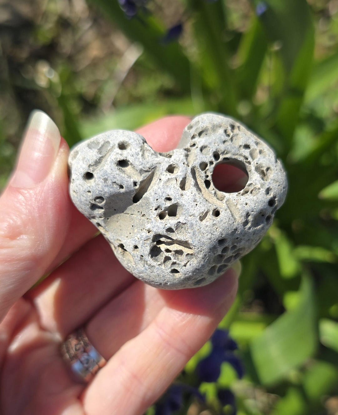 Hag Stone, Heart Shaped Witches Stone, Natural Welsh Fairy Stone ...