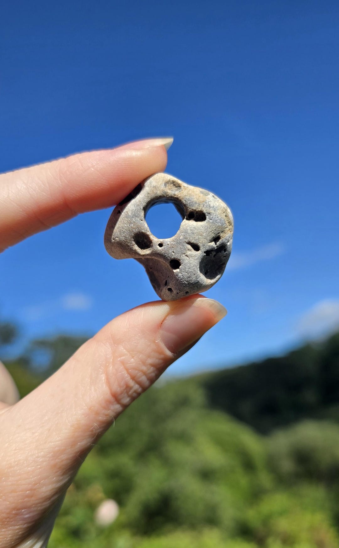 Mini Hag Stone, Small Witches Holey Stone, Natural Welsh Fairy Stone ...