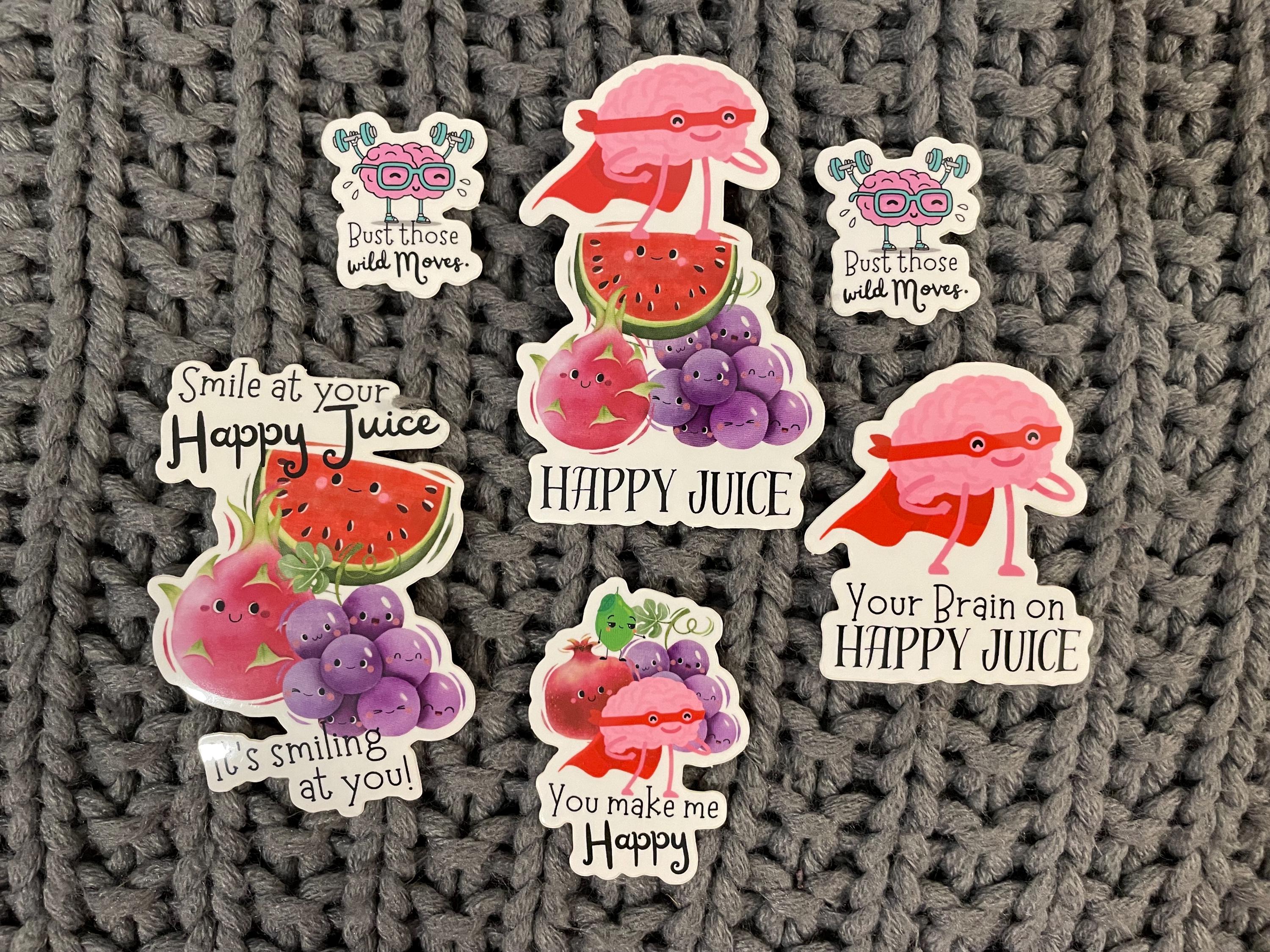 DIY Happy Juice Sticker Kit - 7 Stickers - Etsy