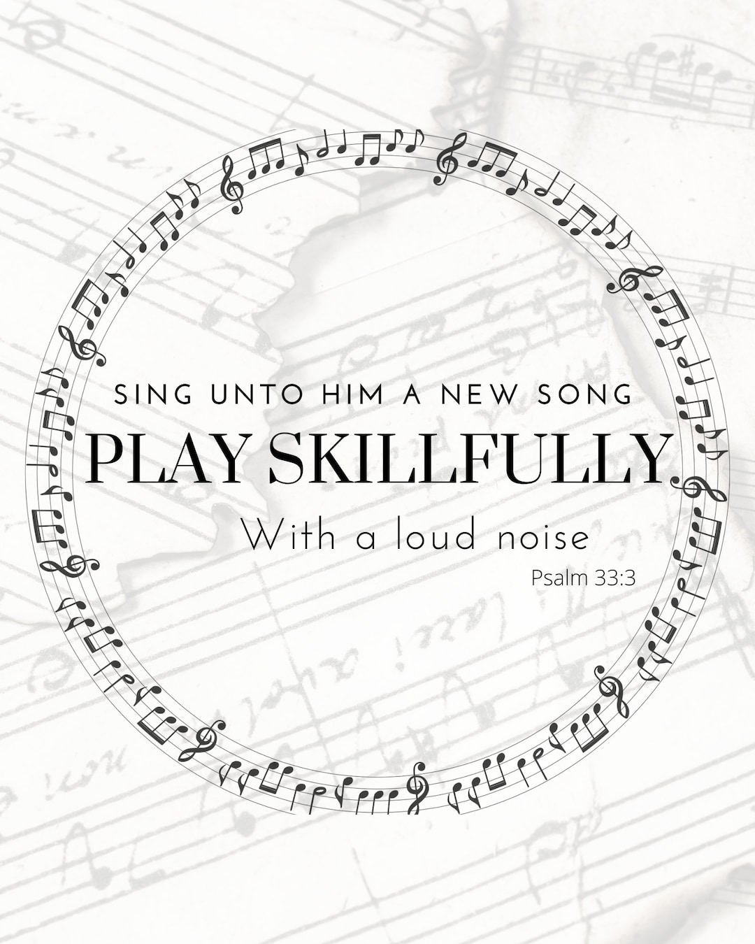 Psalm 33:3 KJV Verse Instant Download SVG Printable Wall Art - Etsy