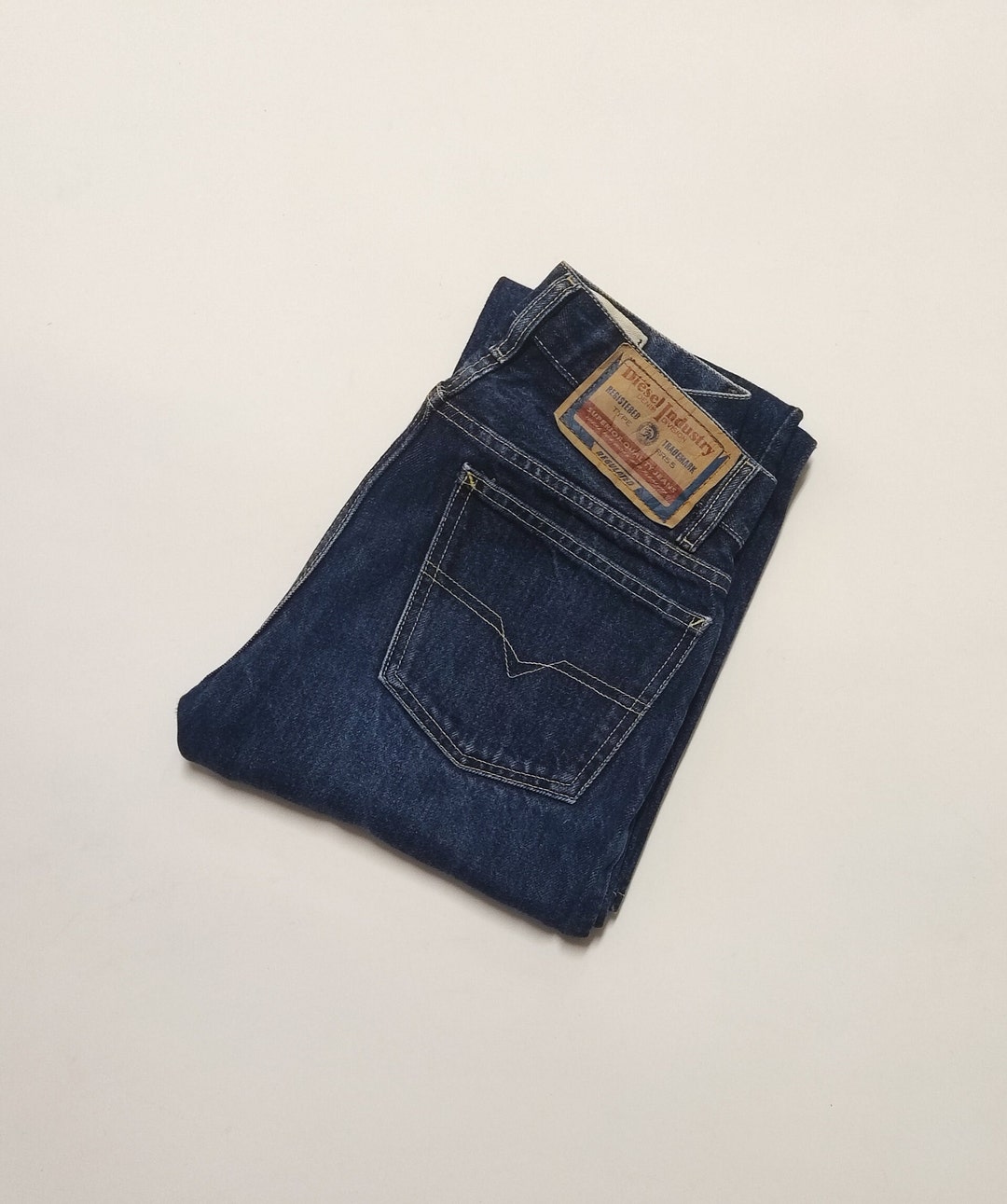 Vintage Diesel Fanker Blue Jeans Size 27x30 Made In Italy Boot Cut