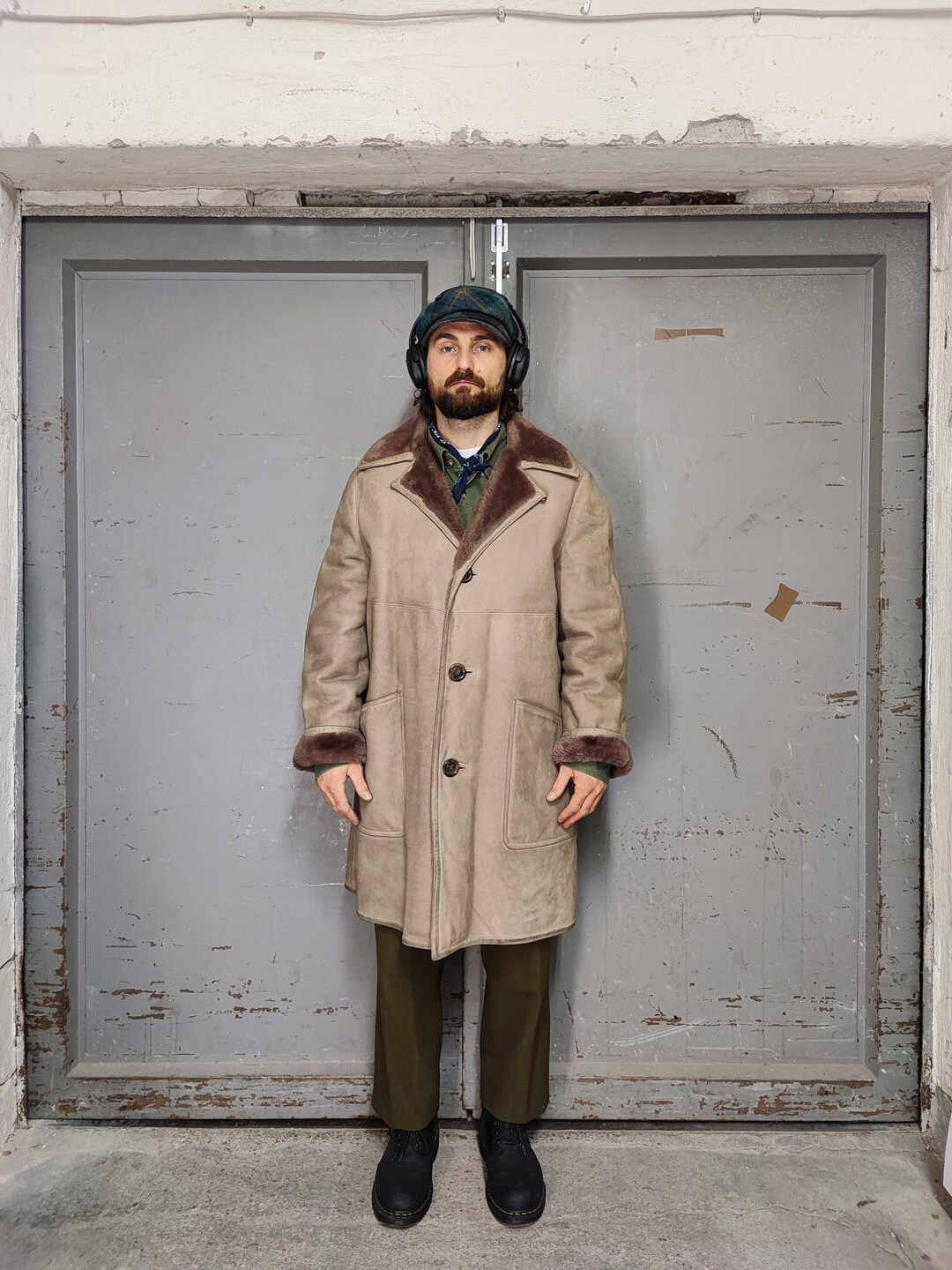 Vintage Model Walter Rupp Shearling Coat Beige Fur Superb Quality Vintage 80s Natural Fur Lining ...