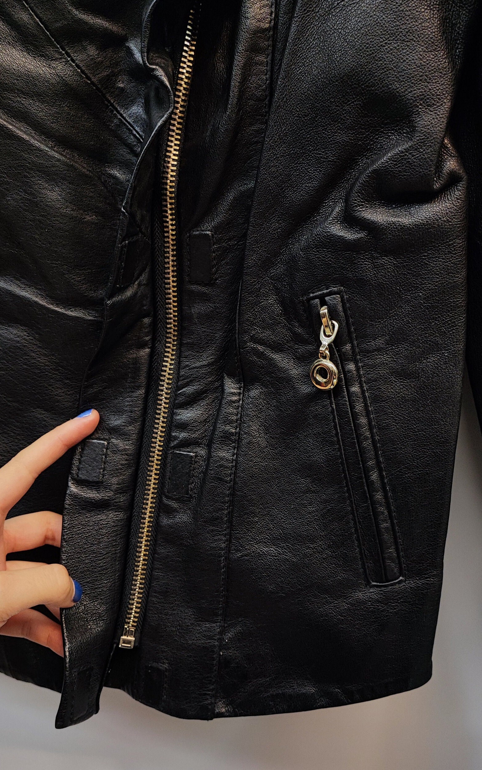 Rare Vintage Leather Jacket / Ricarda Size S, 90s Jacket, Real Leather ...