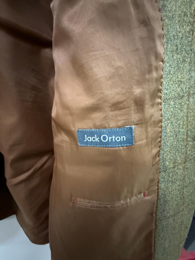 Vintage Jack Orton Wool Coat - High Quality Graph Check Wool Coat Size ...