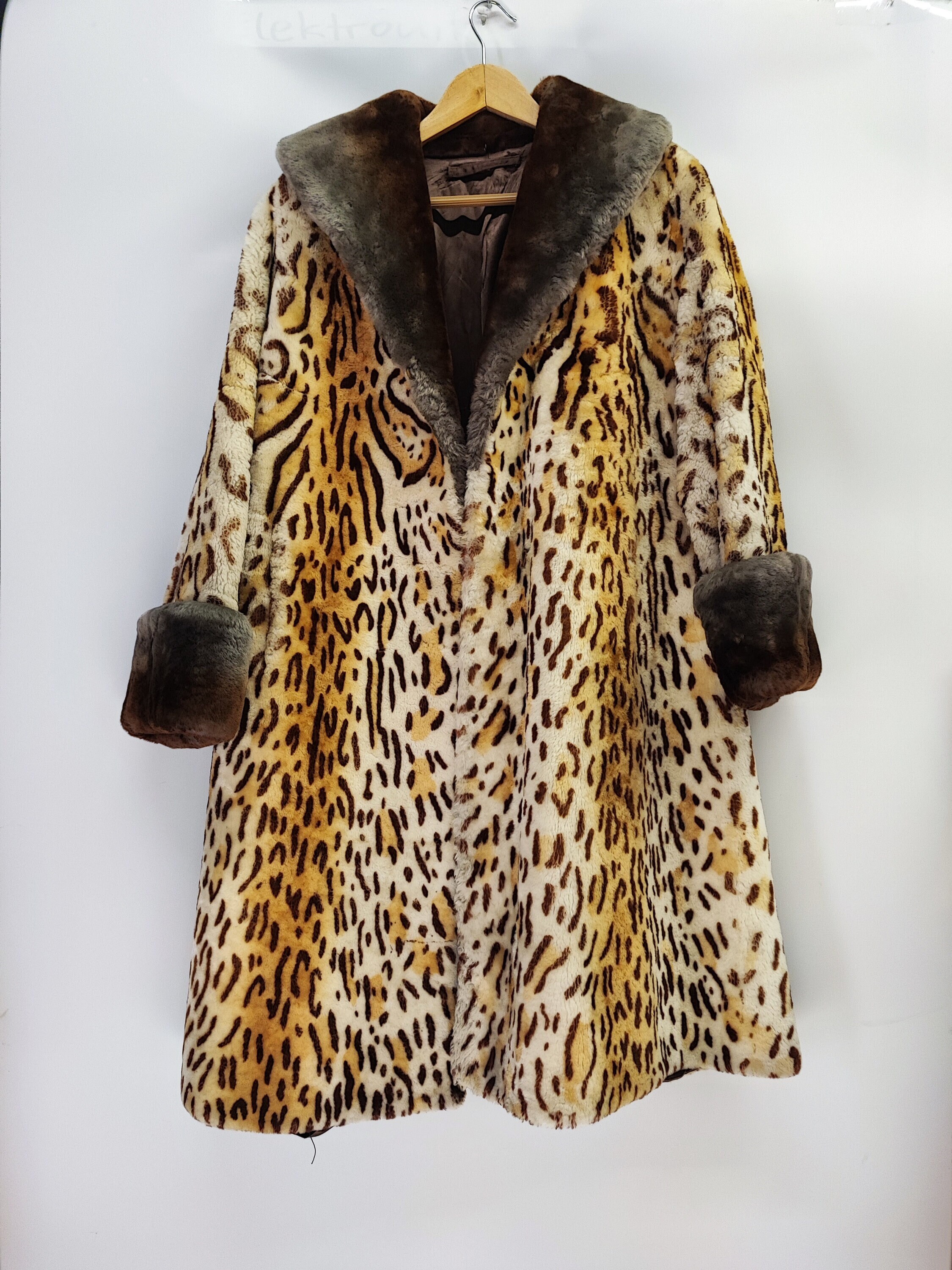 Royal Castor Faux Fur Coat Animal Print Size M - Etsy