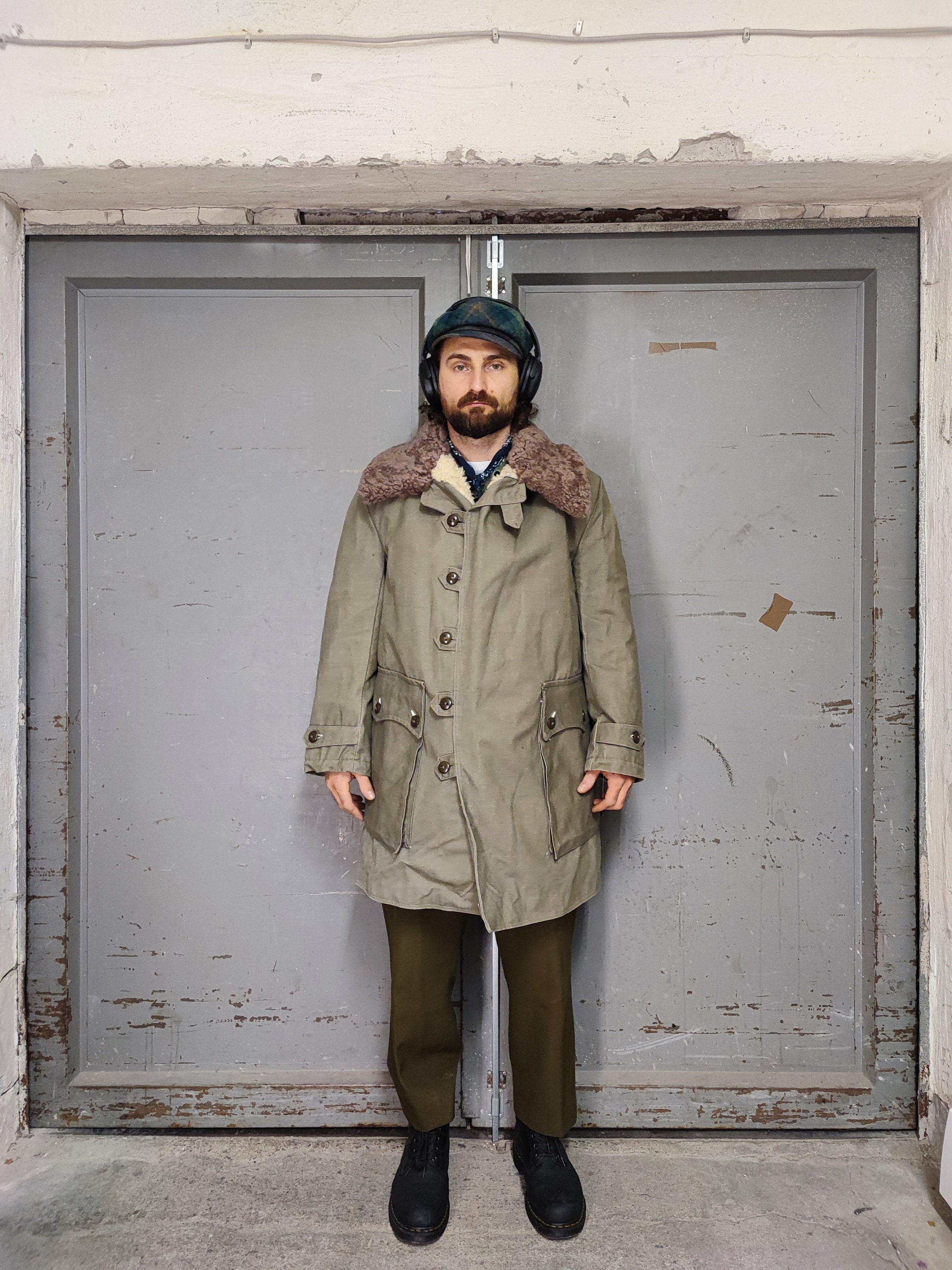 Vintage Swedish Army Sheepskin Coat Double Breasted Green - Etsy