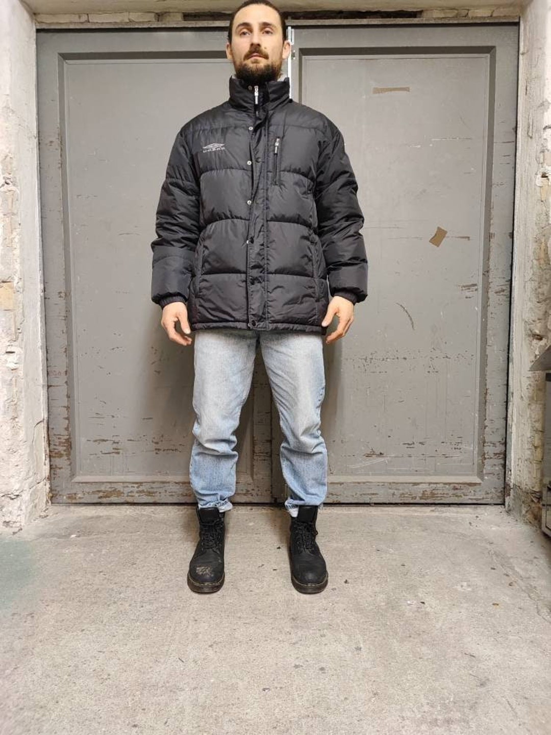 Dark Grey Umbro Puffer Large Size, Umbro Puffer Jacket Dark Gray ...