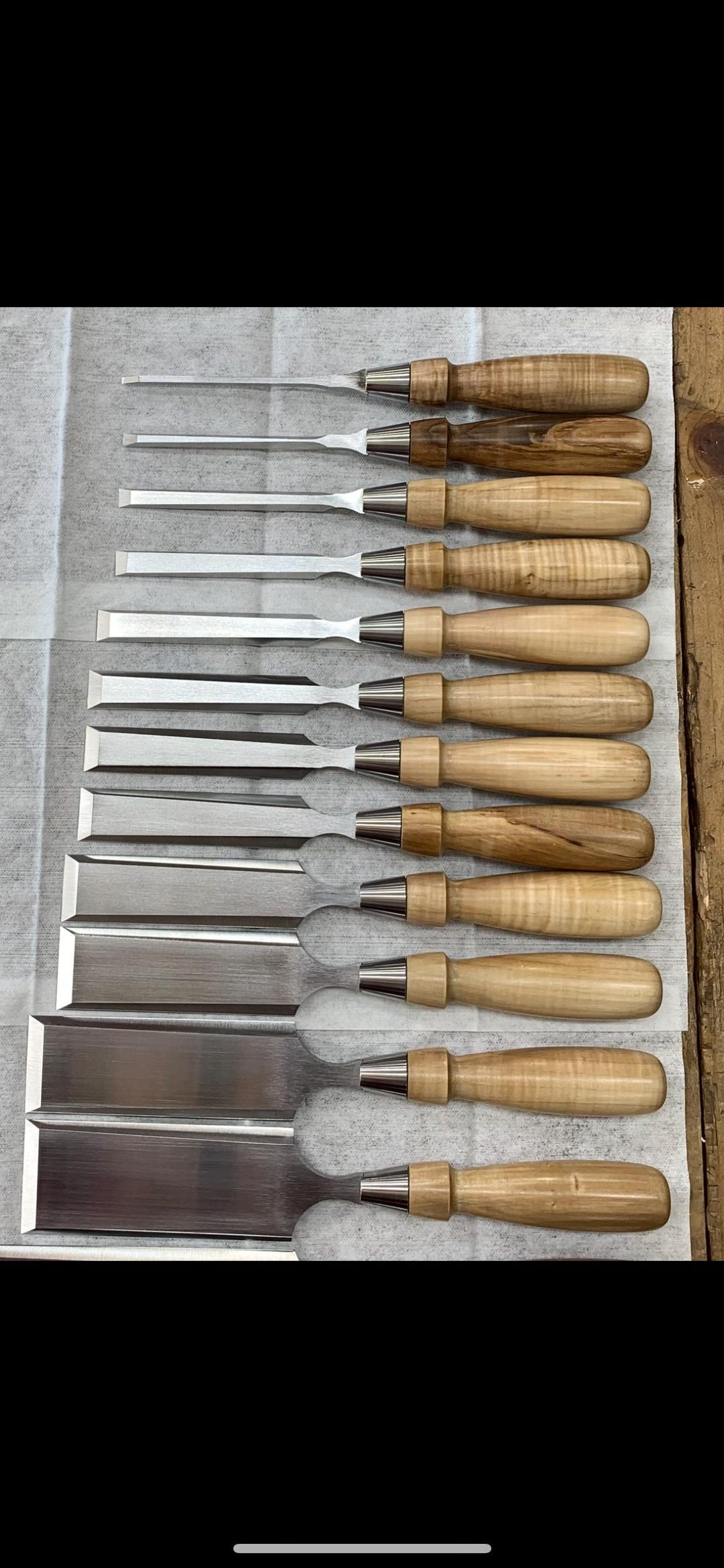 PRE-ORDER 12-piece Bench Chisel Set in Curly Maple - Etsy