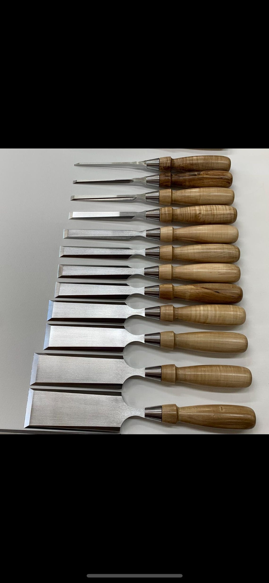 PRE-ORDER 12-piece Bench Chisel Set in Curly Maple - Etsy