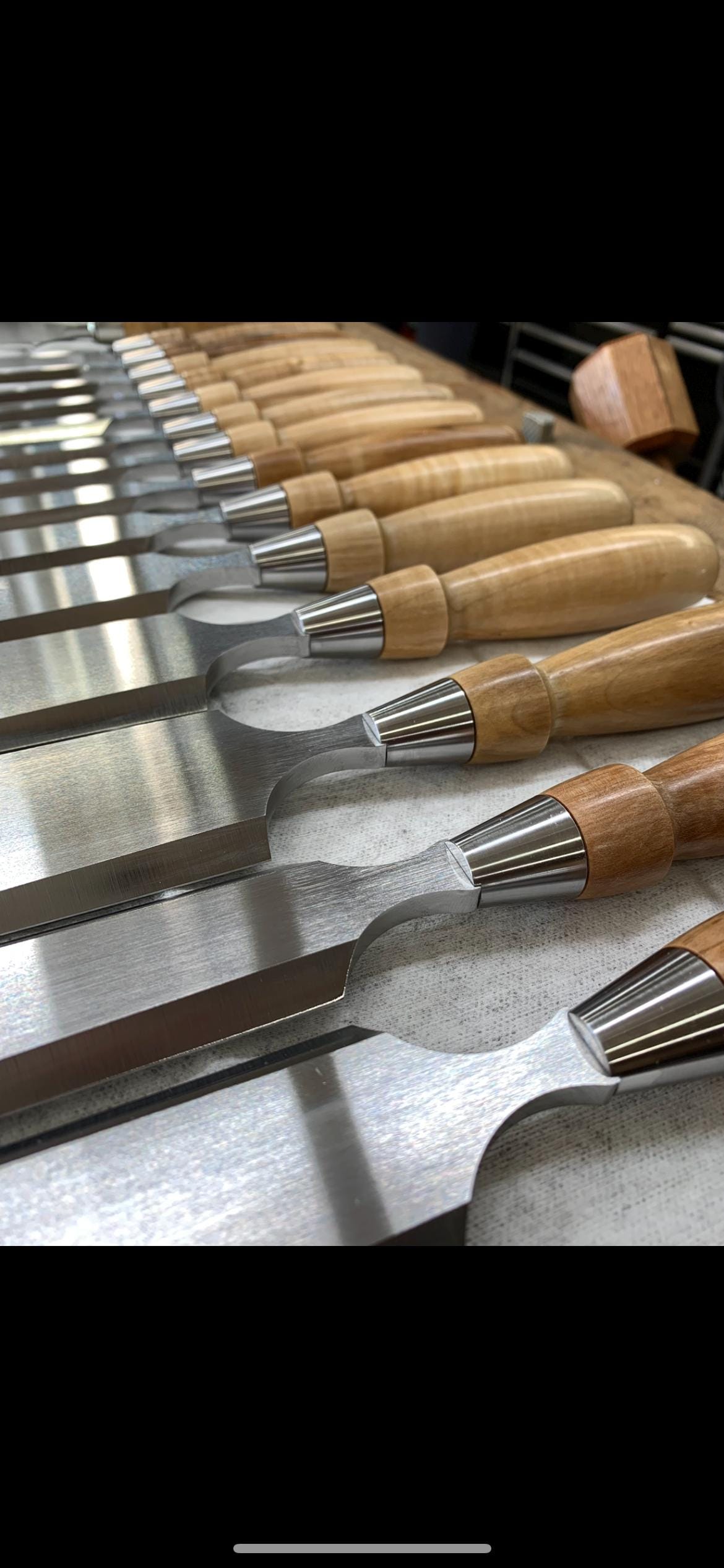 PRE-ORDER 12-piece Bench Chisel Set in Curly Maple - Etsy