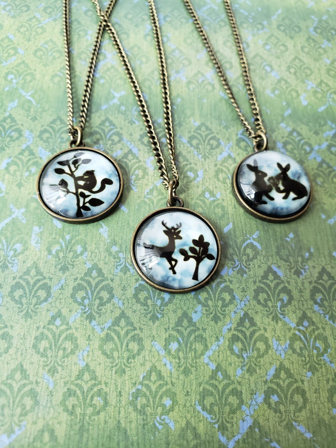 Forest Animal Necklaces, Cottagecore, Woodsy, Nature, Silhouette ...
