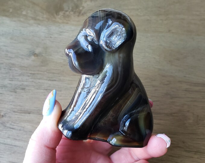 Vintage Glass Pooch, 70s, Caramel Slag, Degenhart, Man's Best Friend ...