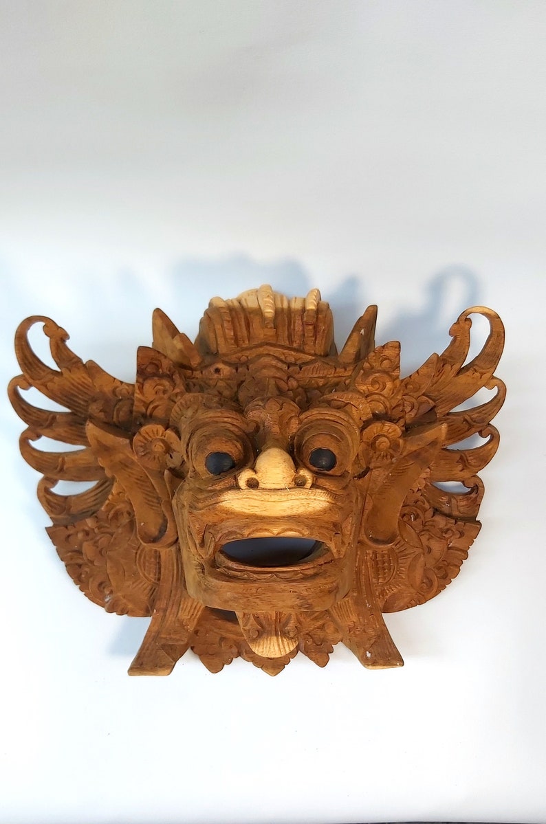 Balinese Barong Mask Wood Carving Handmade Barong Statue | Etsy