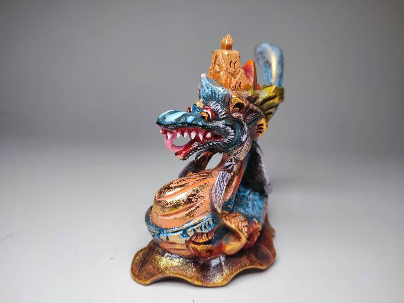 Handmade Naga Basuki, Balinese Dragon Style, Dragon Statue, Wooden ...