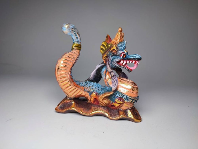 Handmade Naga Basuki, Balinese Dragon Style, Dragon Statue, Wooden ...
