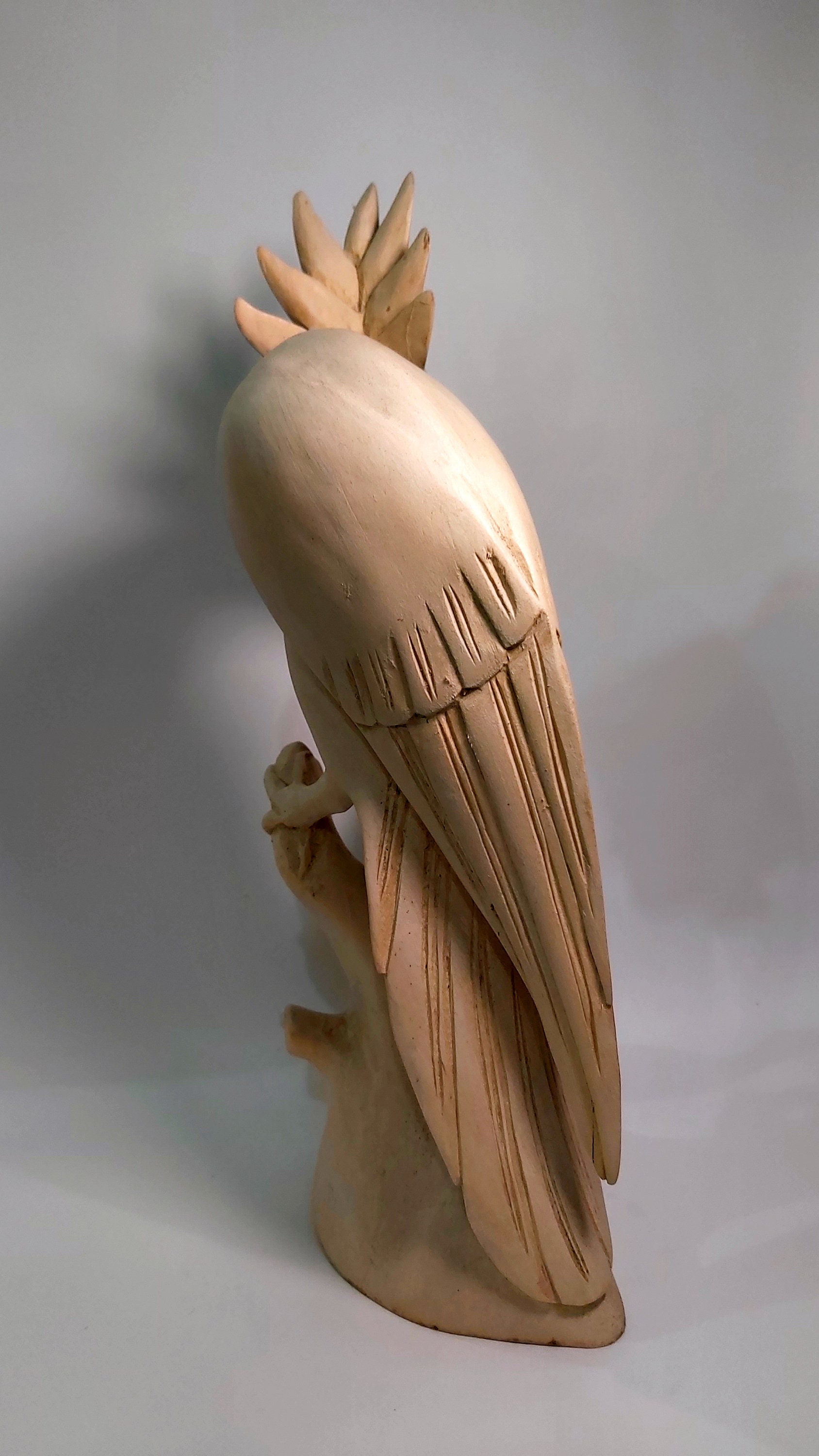 Wooden Parrot Sculpture, Parrot Statue, Handmade Statue, Animal Figure ...