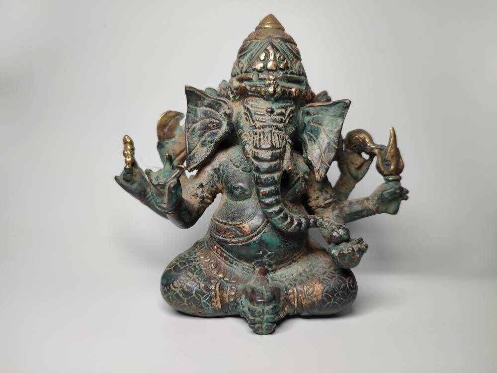 Lord Ganesha Statue, Sri Ganesh, 3 Faces Ganesha With 6 Armed, Ganesha ...