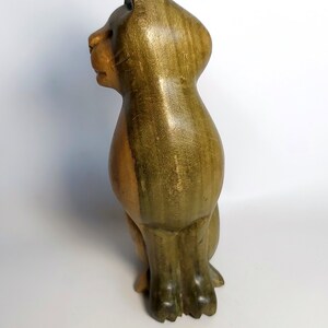 Wooden Cat Sculpture, Animal Figure, Animal Lover, Wood Carving ...