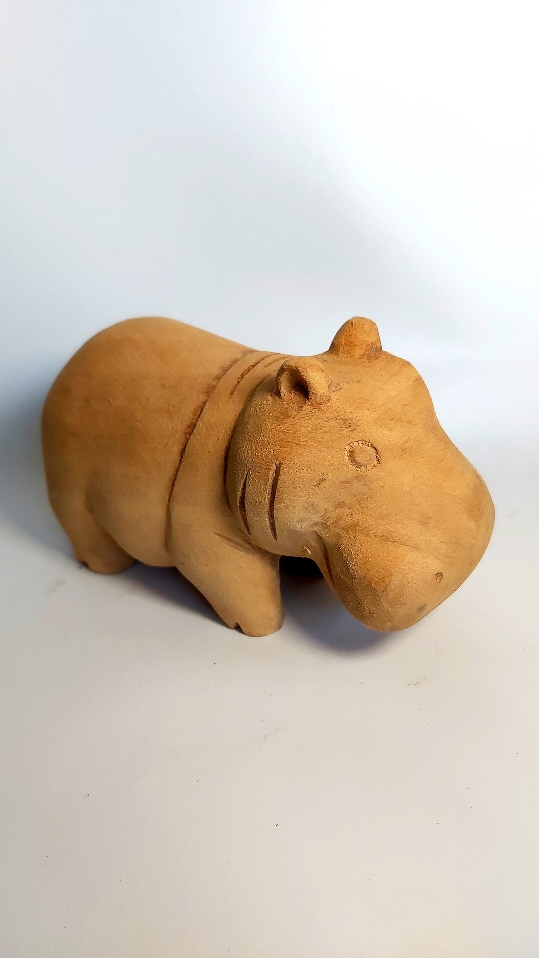 Wooden Hippo Sculpture, Hippo Statue, Handmade Statue, Animal Figure ...