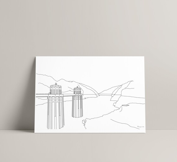 Dam Line Drawing